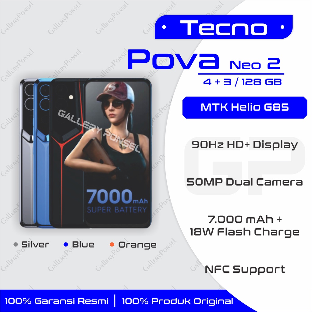 Jual Tecno Pova Neo 2 4/128 GB - Garansi Resmi | Shopee Indonesia