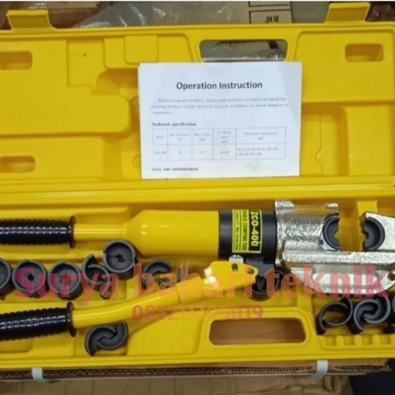 Jual Tang Crimping hydraulic 16 - 400 mm tang press skun kabel hidrolik ...