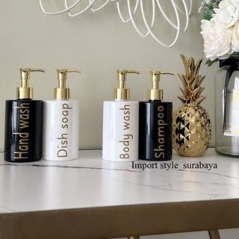 Jual botol HITAM / PUTIH EXCLUSIVE 250ml GOLD NATURAL . glossy luxury ...