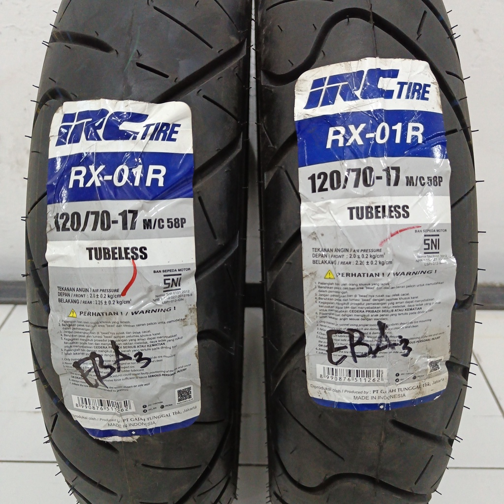 Jual BAN LUAR MOTOR IRC 120/70-17 RX-01 VIXION,MX KING, SUPRA GTR TUBELESS | Shopee Indonesia