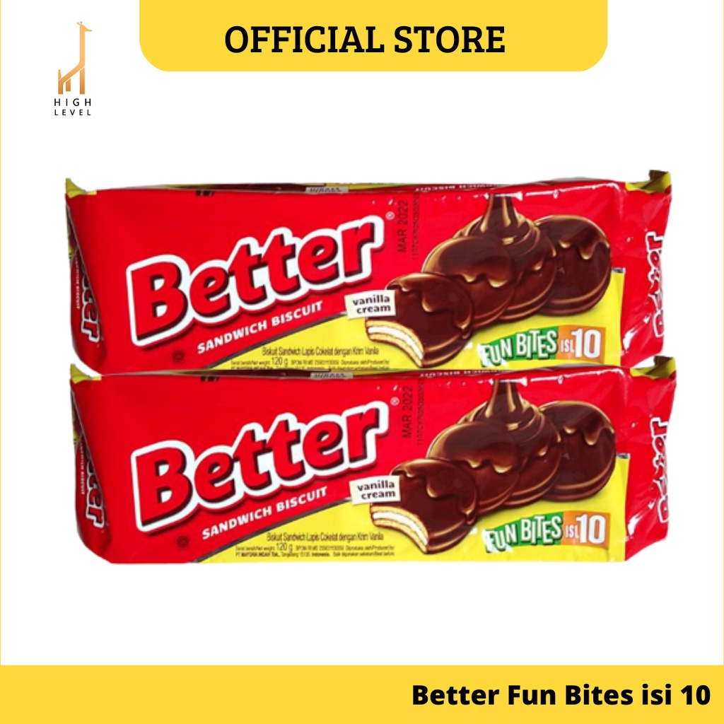 Jual Biskuit Better Biskuit Better Sandwich Vanilla Pack Fun Bites Isi ...