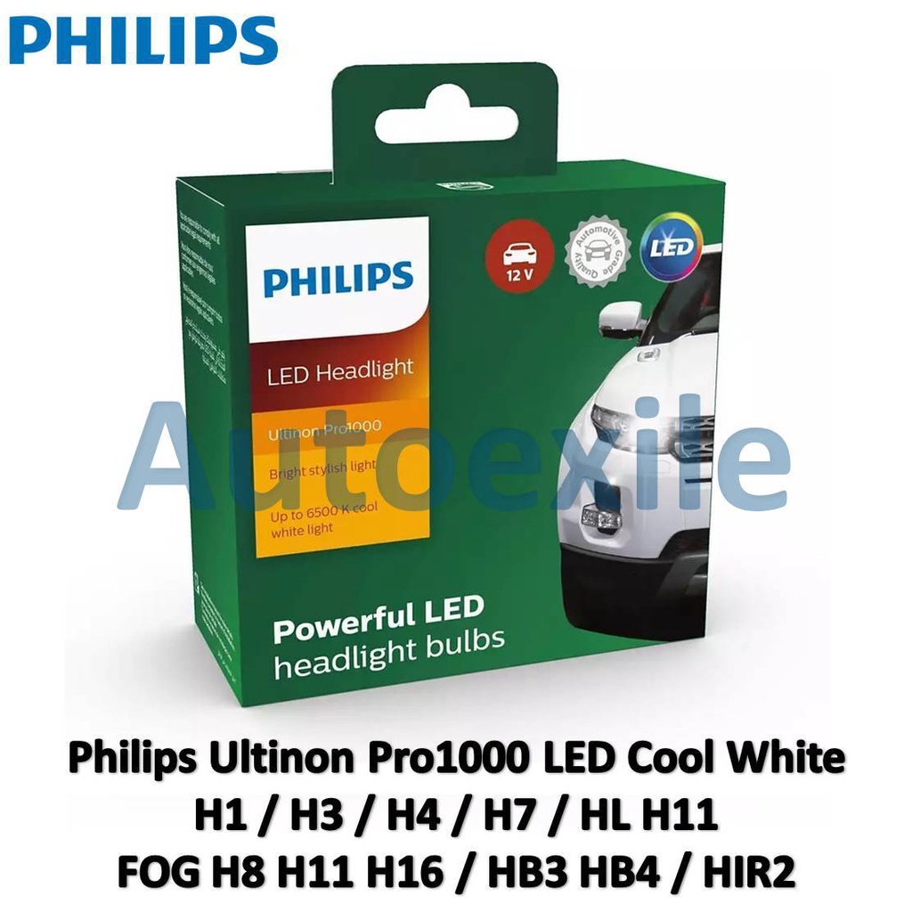 Jual Philips Ultinon Pro1000 LED HL H1 H3 H4 H7 H11 HB3 9003 HB4 9004 HIR2 9012 FOG H8 H11 H16 ...