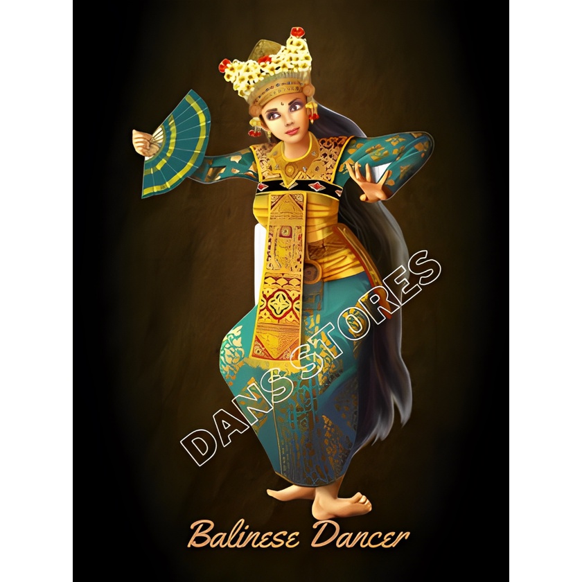 Jual Poster Lukisan Penari Bali Hiasan Dinding Untuk Pajangan atau Wall ...
