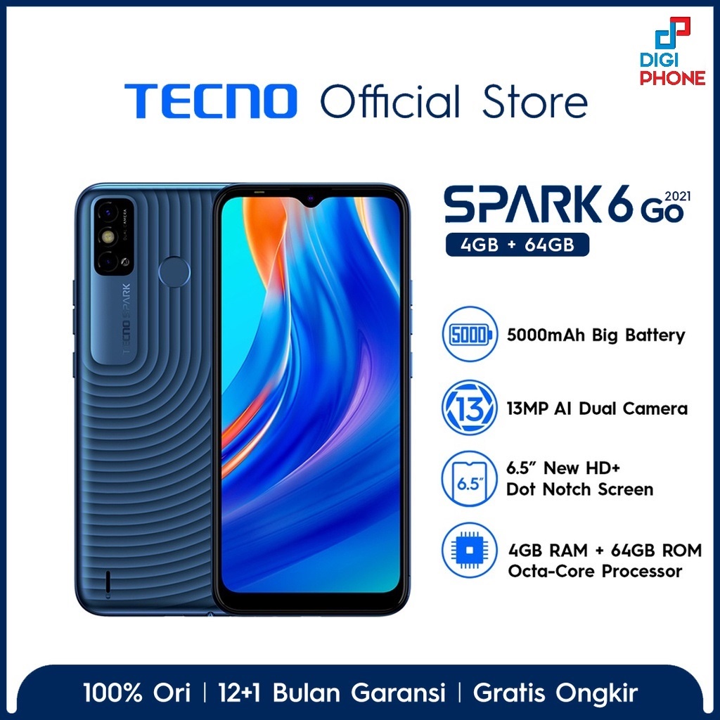 Jual Tecno Spark 6 Go (Garansi Resmi Tecno Indonesia) | Shopee Indonesia