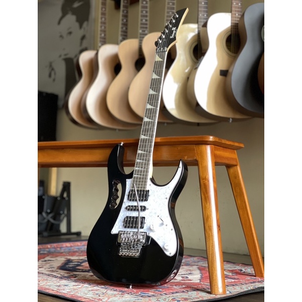 Jual Gitar Listrik/Elektrik Merk stringer SJEM (BLACK) | Shopee Indonesia