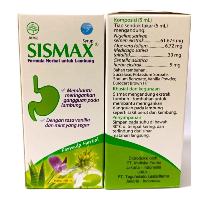 Jual SISMAX SYRUP 60 ML( OBAT HERBAL UNTUK ASAM LAMBUNG) | Shopee Indonesia