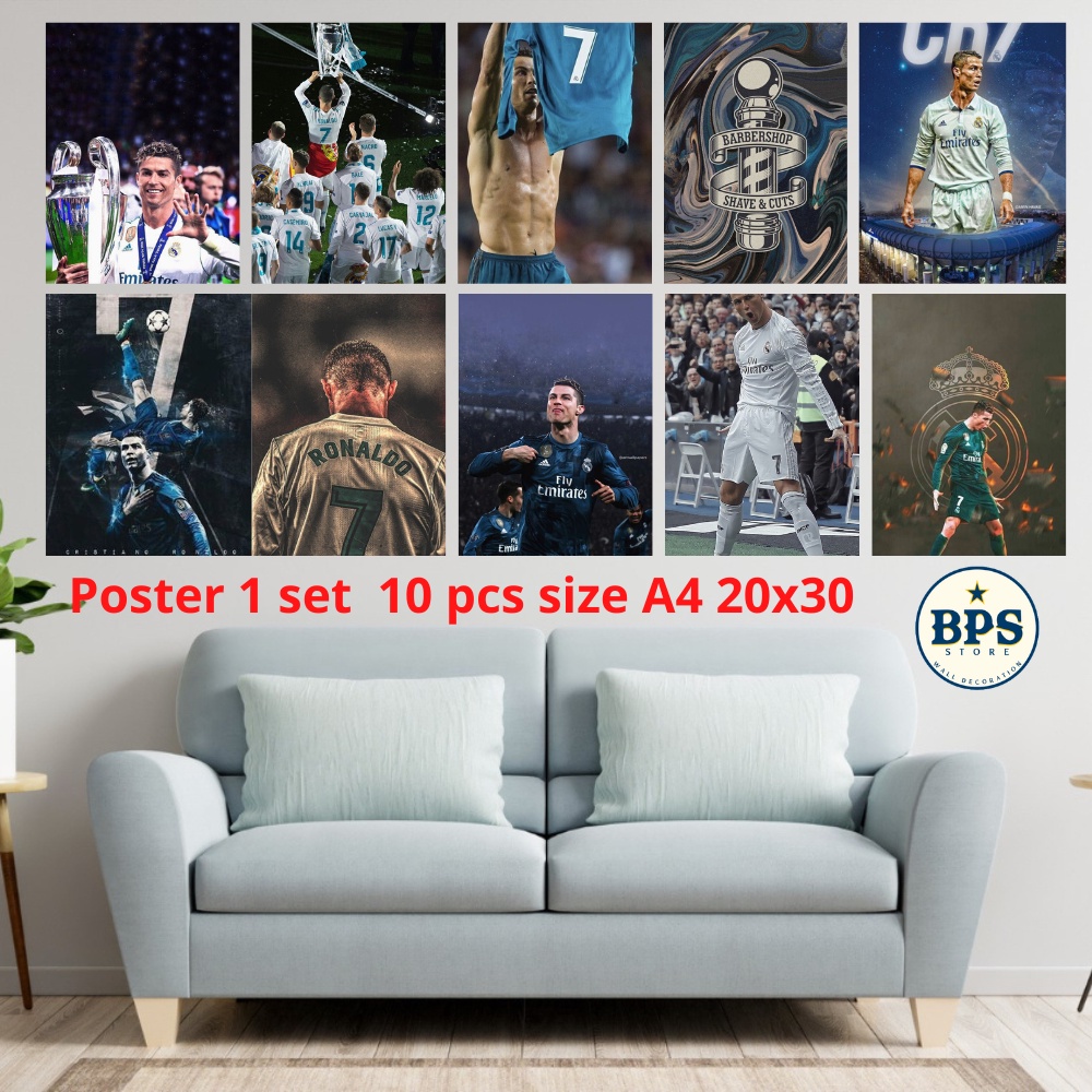 Jual POSTER DINDING 1 SET CRISTIANO RONALDO - POSTER RONALDO CR7 ...