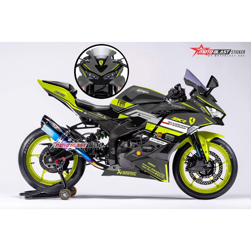 Jual Decal Stiker Ninja ZX25R Grey Ferrari Full Body Motoblast | Shopee ...