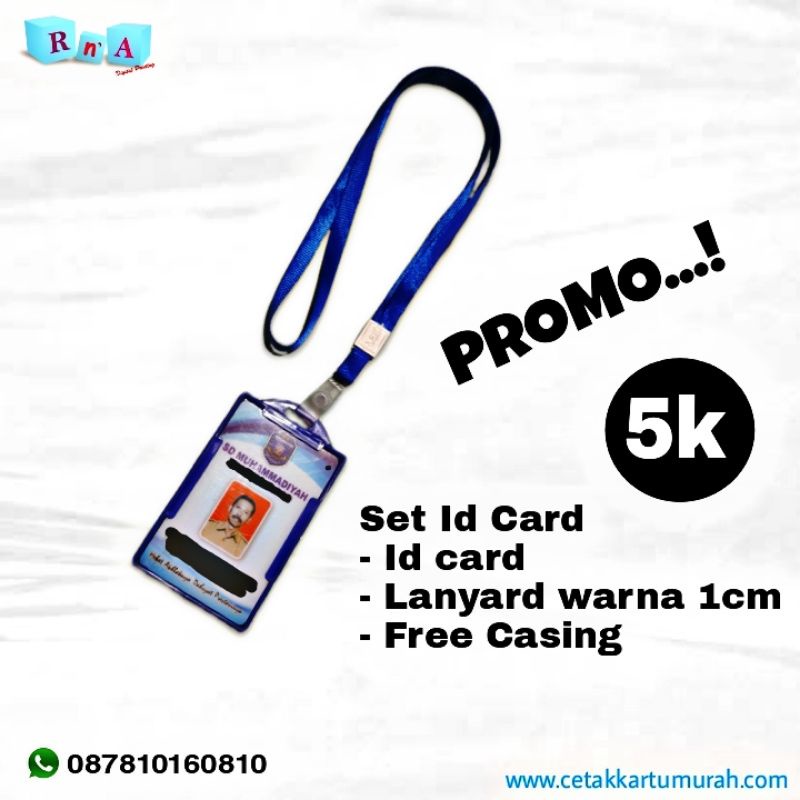 Jual Set Id Card + Lanyard Warna (polos) | bonus casing | Shopee Indonesia