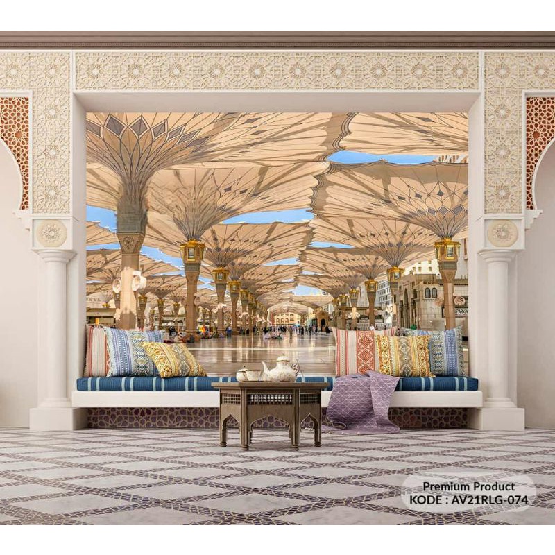 Jual Wallpaper Dinding Islami Background Masjid Nabawi Wallpaper Religi ...