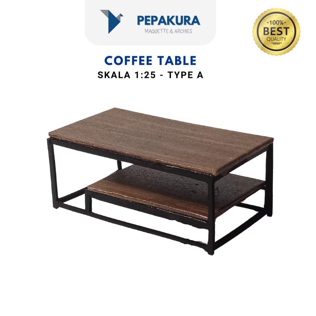 Jual Miniatur Coffee Table Meja Pendek Maket Diorama Skala 1:25 - Bahan ...