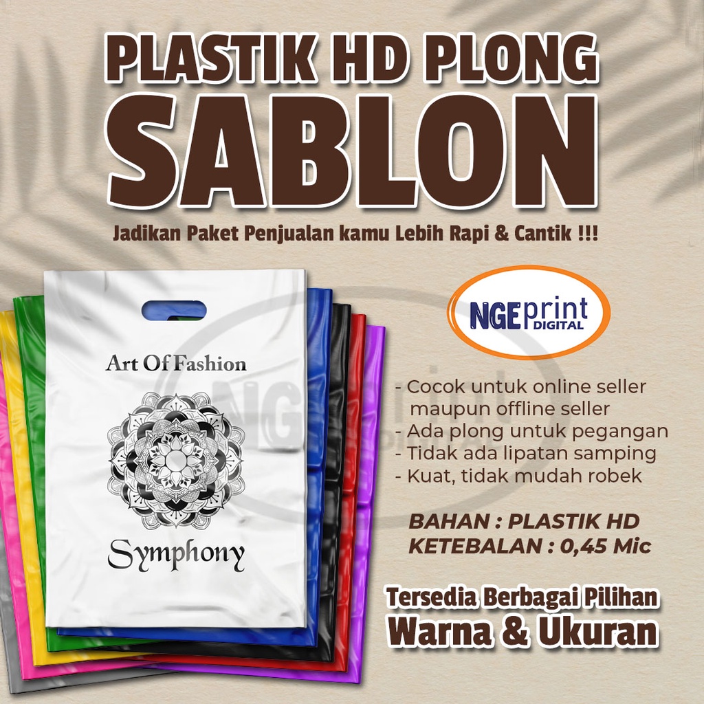 Jual [FREE DESIGN] Plastik Sablon Plong Olshop / Plastik Sablon ...