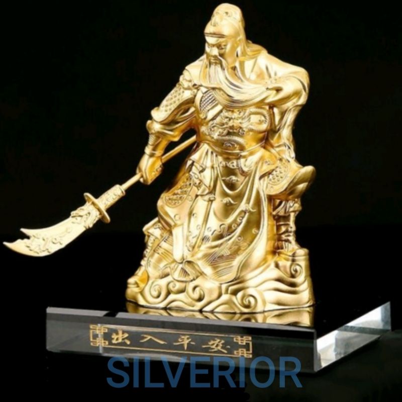 Jual Patung Dewa Guanyu Kwankong Chinese Guan Gong Kwan Kung Kong Emas ...