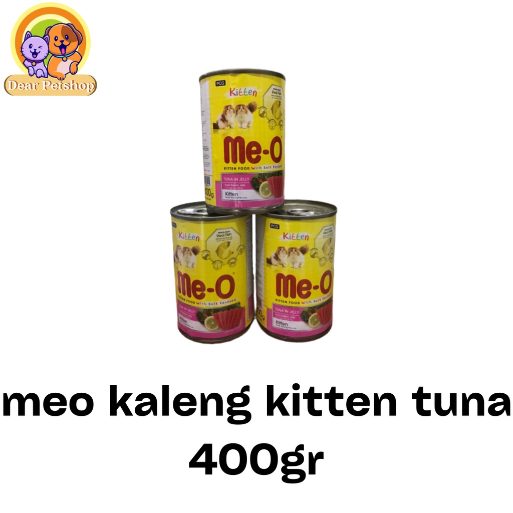 Jual MEO kaleng KITTEN TUNA IN JELLY 400gr/MAKANAN BASAH ANAK KUCING ...