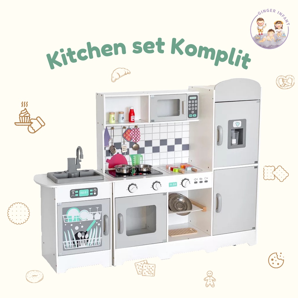 Jual kitchen set besar komplete kitchen keluar air mainan edukasi masak ...