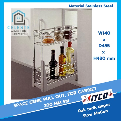 Jual VITCO Space Genie Pull Out/ Rak Tarik Dapur Lemari Botol Serbaguna ...