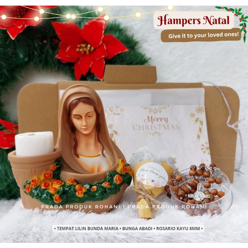 Jual Tempat Lilin Bunda Maria/Patung Bunda Maria/Rosario wangi/Bunga ...
