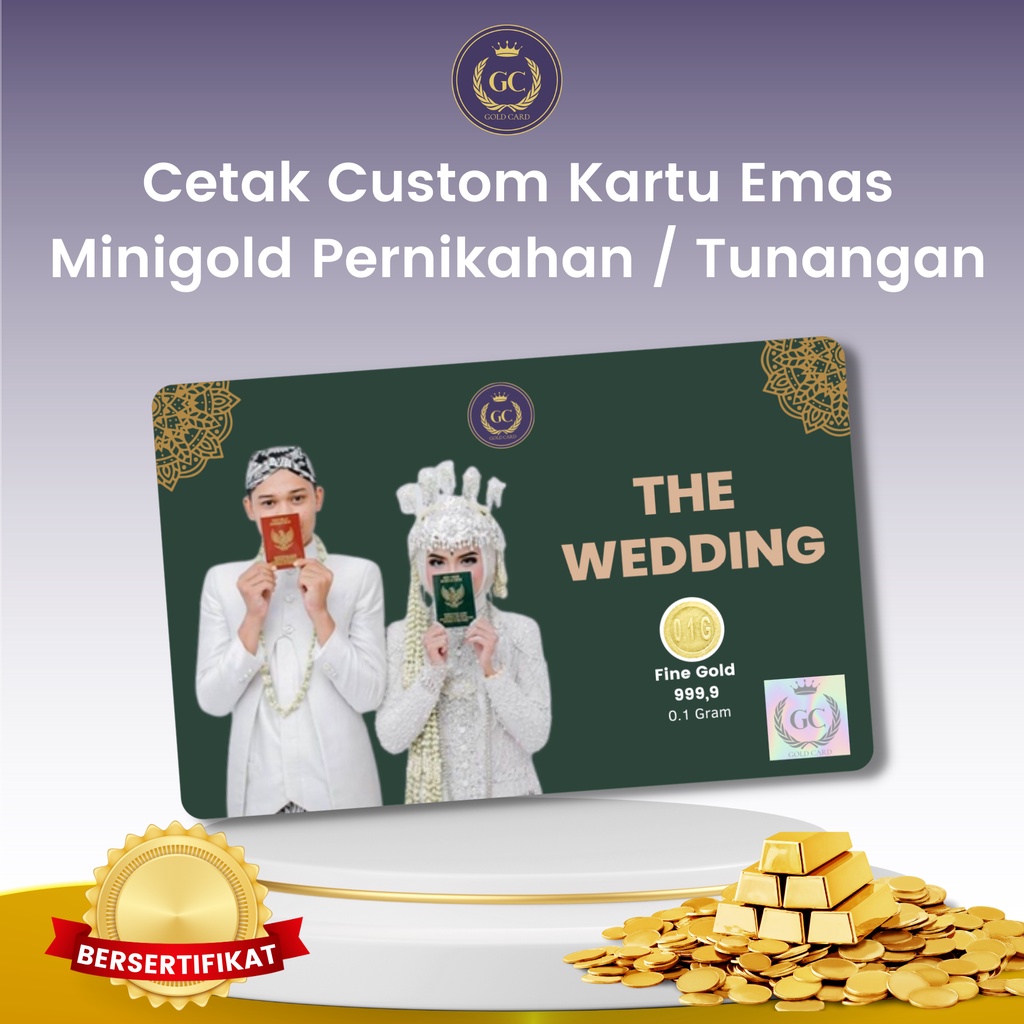 Jual Cetak Custom Logam Mulia Emas Minigold Pernikahan / Tunangan ...