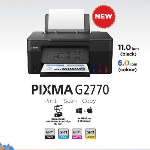 Jual Printer Canon Pixma G2770 G 2770 Print Scan Copy | Shopee Indonesia