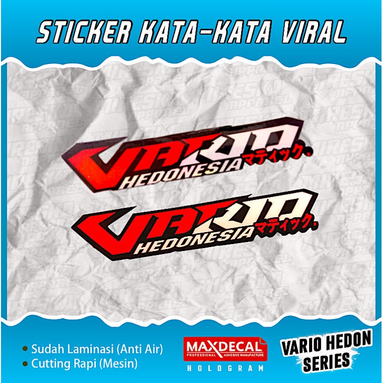 Jual TERLARIS!!! STICKER VARIO HEDONESIA ESTETIK VIRAL | STIKER HELM ...