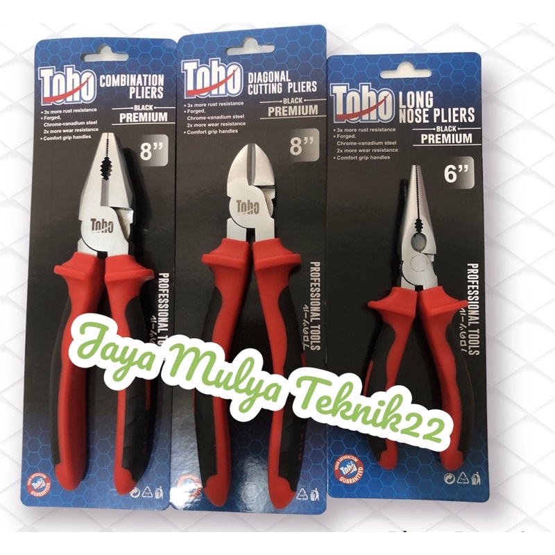 Jual TOHO Paket Tang 3pcs Kombinasi Lancip Potong BLACK PREMIUM / Tang ...