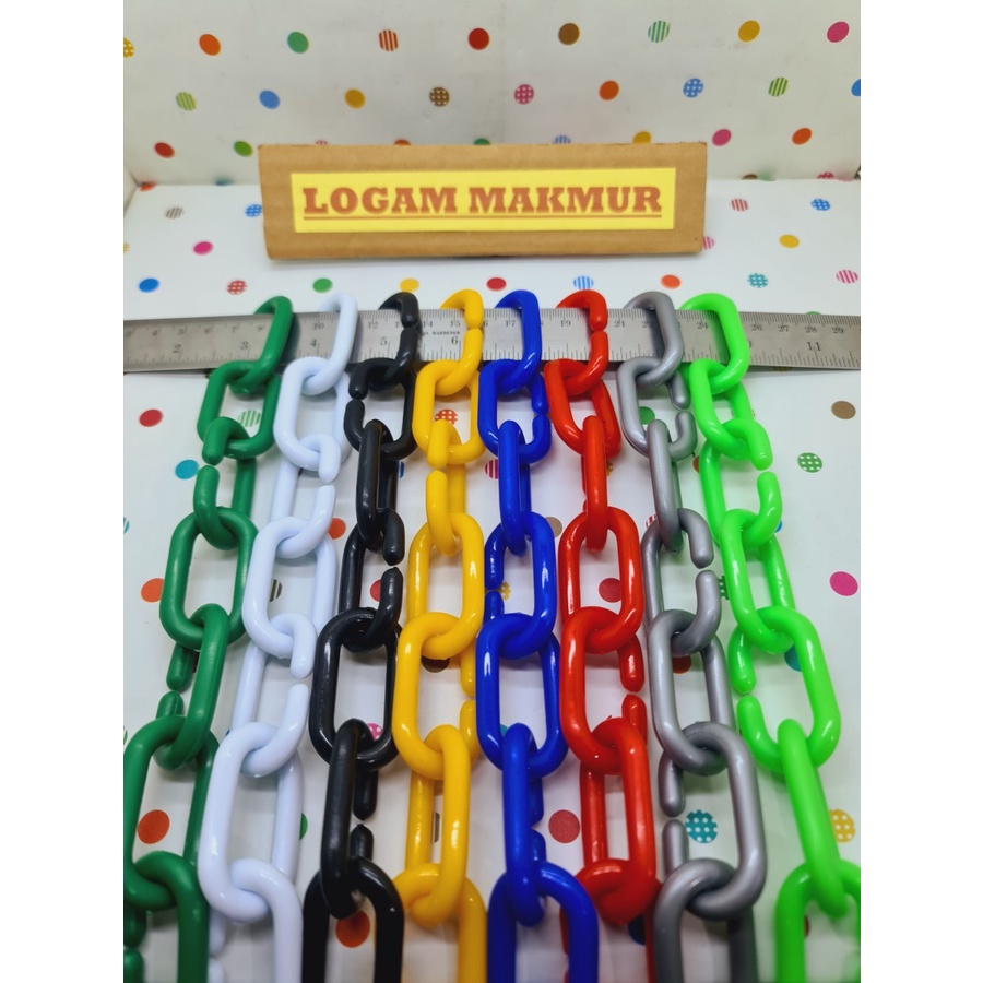 Jual RANTAI PLASTIK KECIL 6MM UNTUK PEMBATAS PARKIRAN, HIASAN ...
