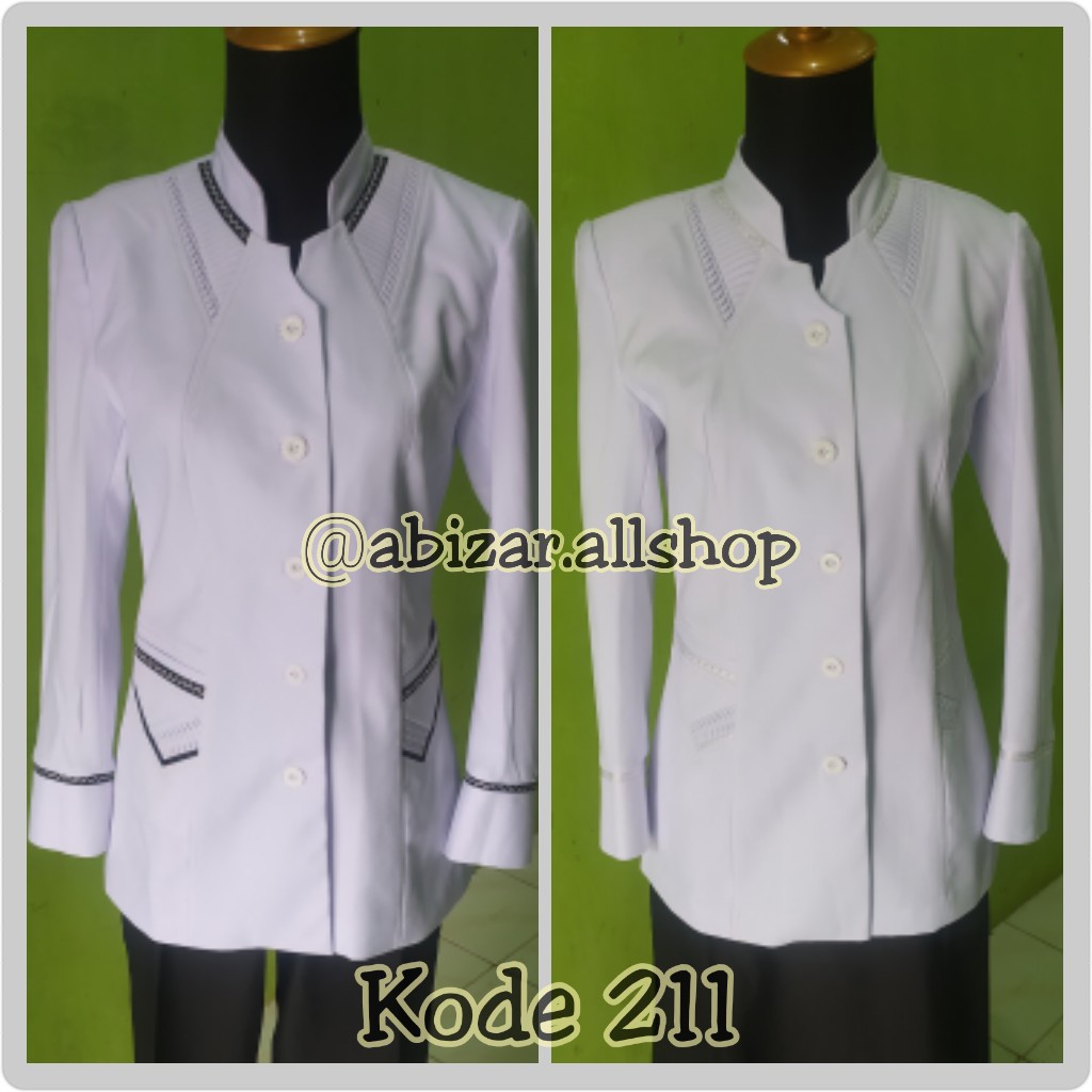 Jual BAJU BLAZER SERAGAM DINAS WASKAT PEMDA PNS GURU PDH WARNA PUTIH ...