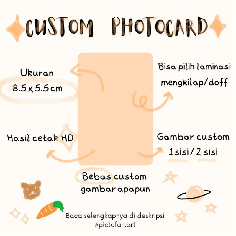 Jual Cetak Custom PHOTOCARD 1 Sisi & 2 Sisi (Mengkilap/Doff) | Shopee Indonesia