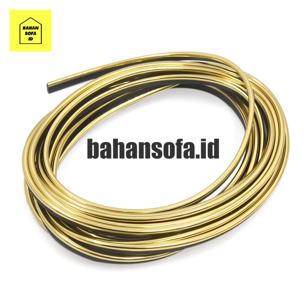Jual LIST EMAS BULAT 6 MM / LIS GOLD / AKSESORIS UNTUK SOFA DAN DIVAN ...