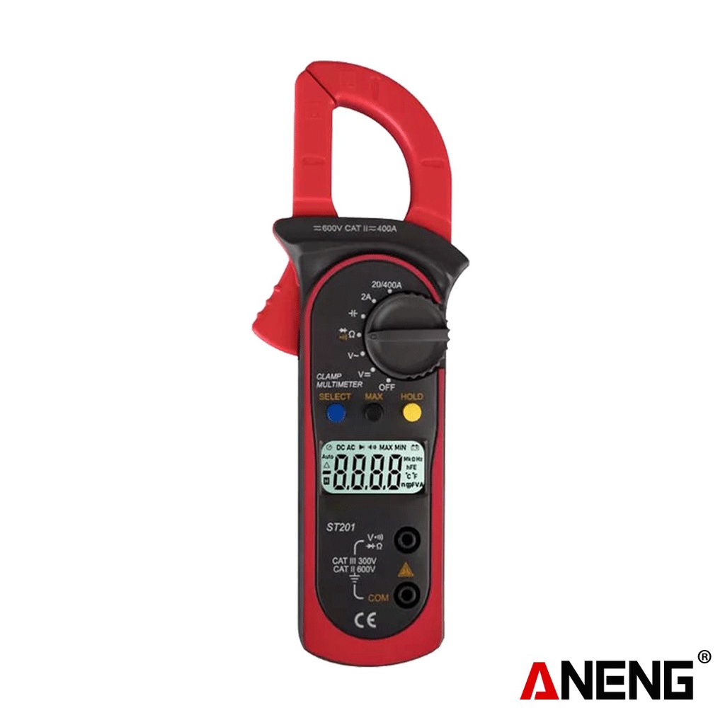 Jual Aneng ST201 Tang Ampere 400A AC Digital Clamp Meter Original | Shopee Indonesia
