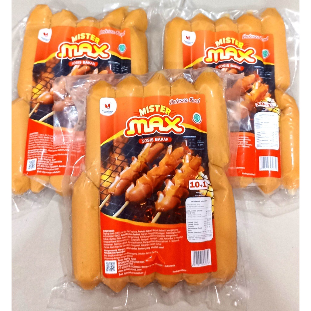 Jual Sosis bakar mister MAX isi 11 berat 500gr BPOM HALAL | Shopee ...