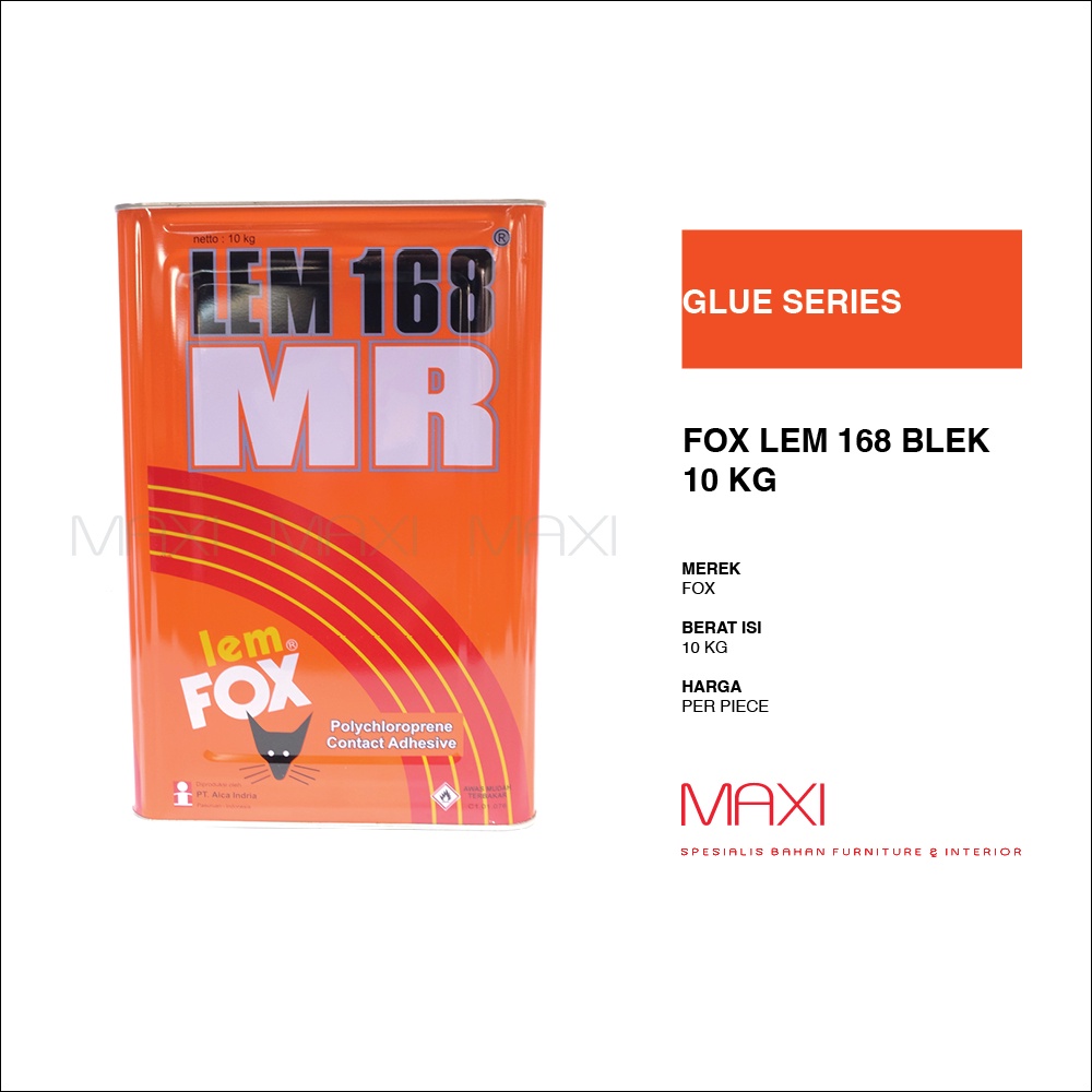 Jual Lem Kuning FOX 168 MR Blek 10 kg Lem HPL | Shopee Indonesia