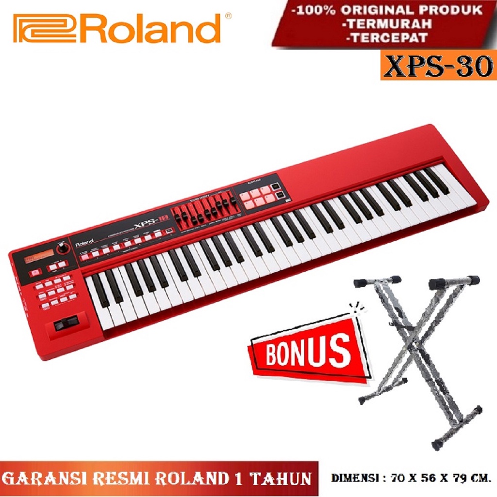 Jual Keyboard Piano Roland XPS-30 Red Expandable Synthesizer Free Stand ...