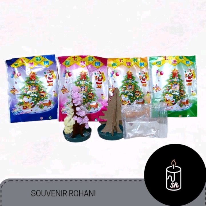 Jual 1 BUNGKUS MAINAN POHON NATAL AJAIB KRISTAL / POHON NATAL KERTAS ...