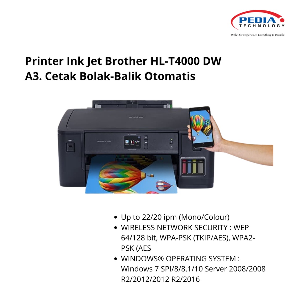 Jual Printer Ink Jet Brother HL-T4000DW - A3 - Cetak Bolak-Balik ...