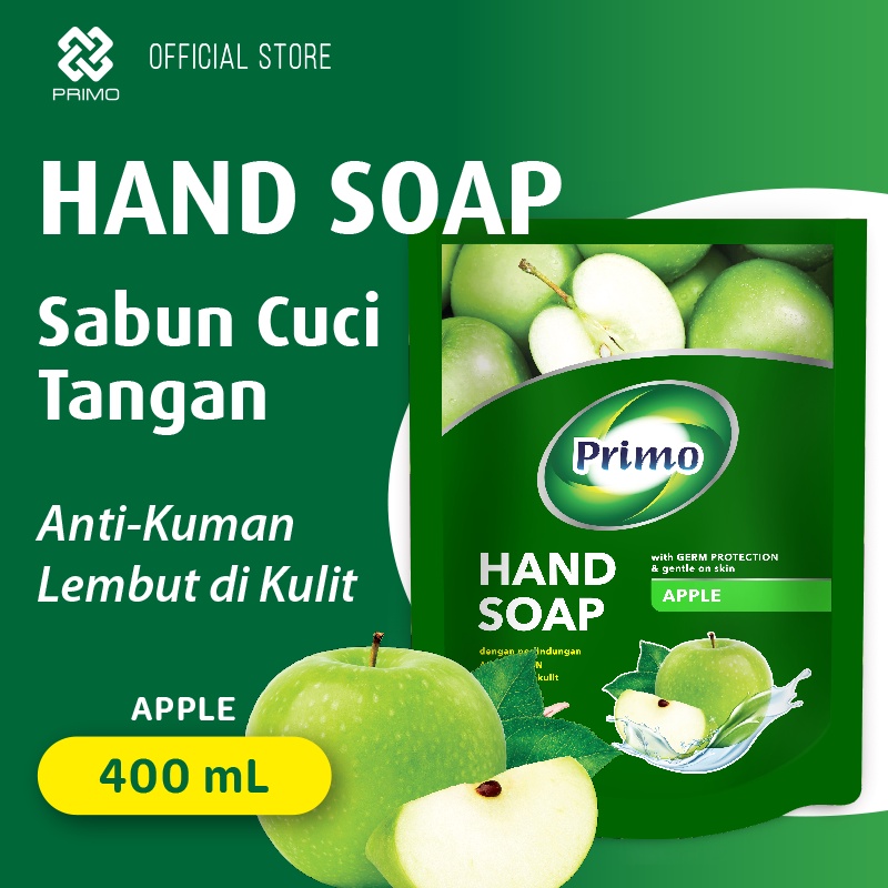 Jual PRIMO Hand Soap Sabun Cuci Tangan Antibacterial Antiseptik Apple ...