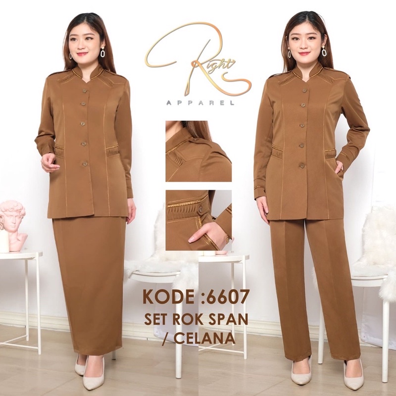 Jual Jas Blazer Wanita Lengan Panjang Polos Set Celana Panjang / Rok ...