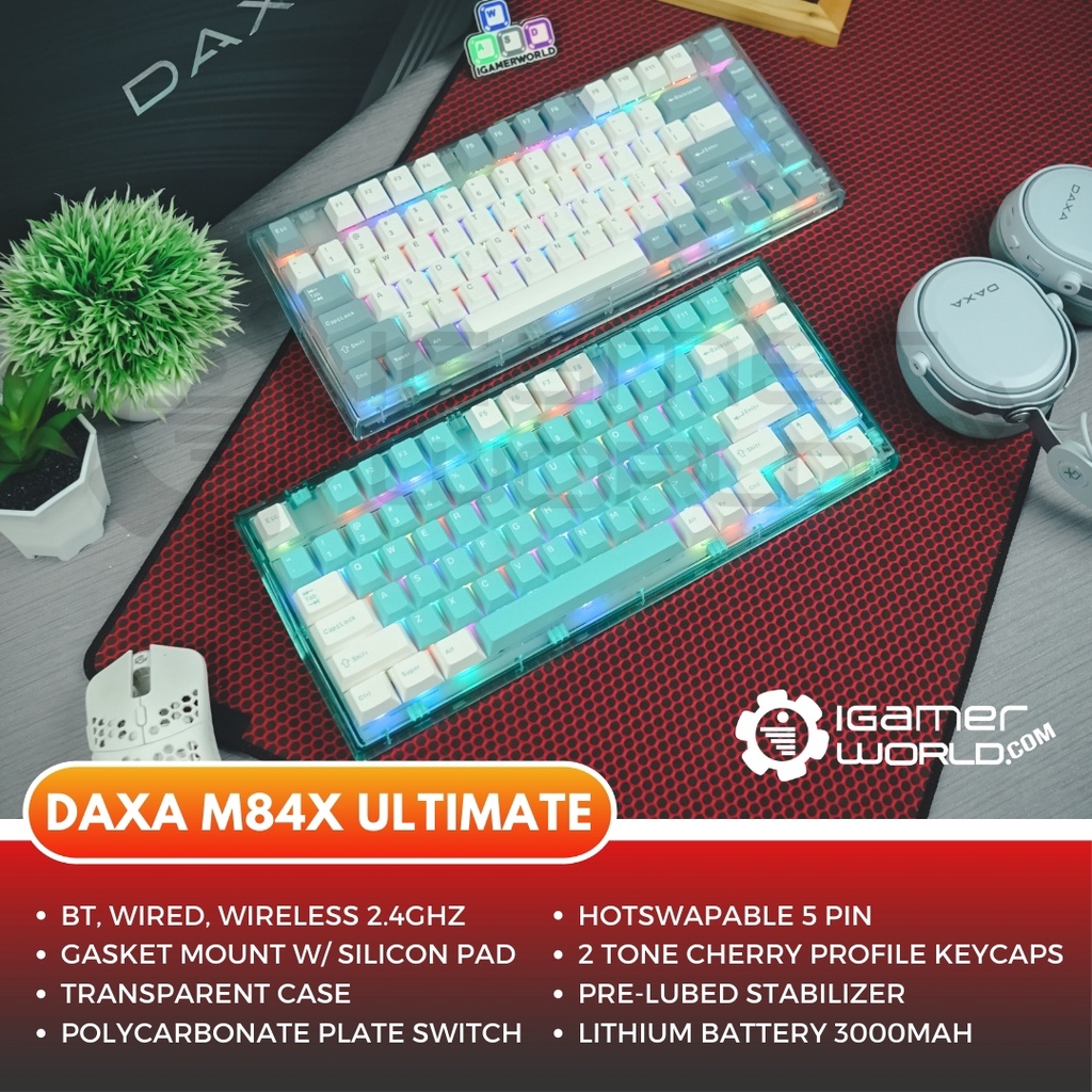 Jual Rexus Daxa M84X Ultimate 75% RGB Hotswap Mechanical Gaming ...