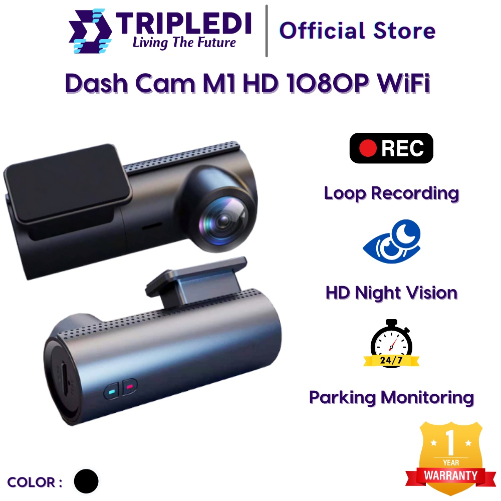 Jual TRIPLEDI Dash Cam M1 WiFi Night Vision Ultra HD 1080P Kamera ...
