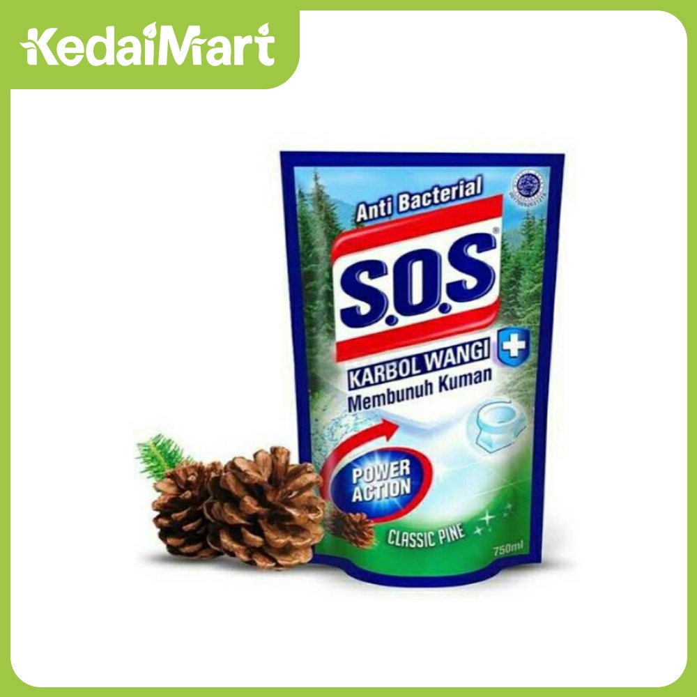 Jual SOS Karbol Classic Pine Pouch 750 ml | Shopee Indonesia
