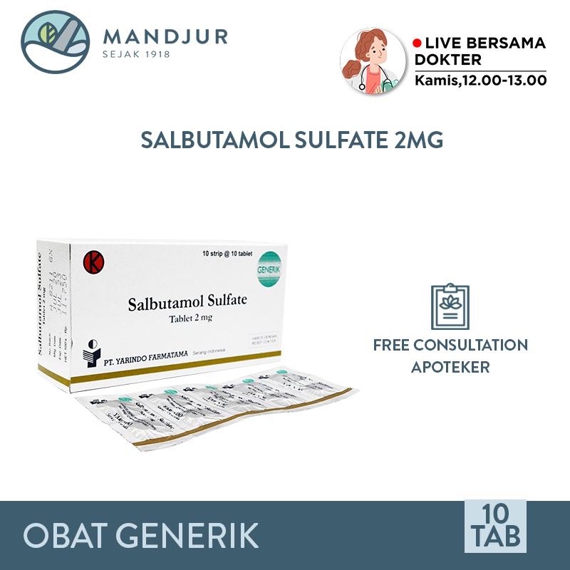 Jual Salbutamol 2 Mg Strip 10 Tablet | Shopee Indonesia
