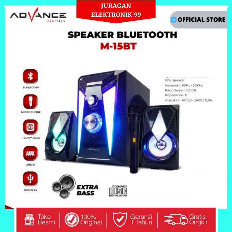Jual Speaker Advance M15bt Meeting Bluetooth Plus Mic Wireless Karaoke ...