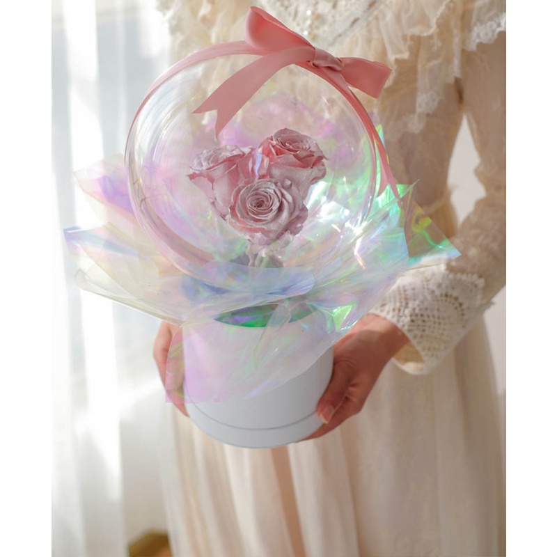 Jual [12cm] Kotak Bulat Bundar Bloom Box Bucket Baket Buket Bunga ...