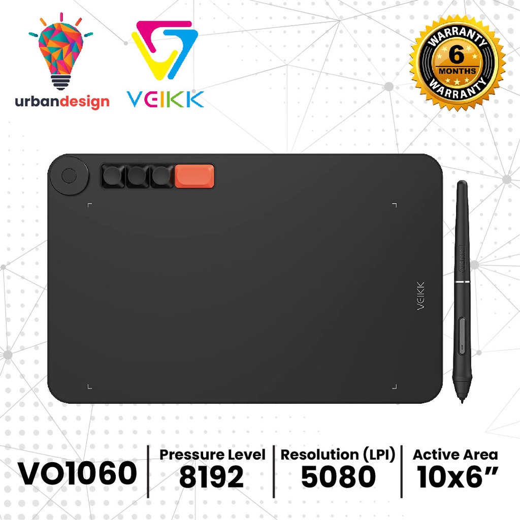 Jual Veikk Drawing Tablet VOILA L VO1060 Mechanical Keycaps | Shopee ...