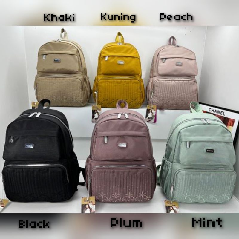 Jual TAS RANSEL/BACKPACK ORI CHIBAO KANVAS BORDIR MUAT LAPTOP 14Inch ...