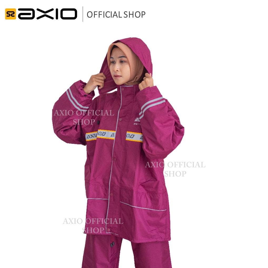 Jual Jas Hujan AXIO Original Bahan Lebih Tebal Anti Bocor Jas Mantel ...