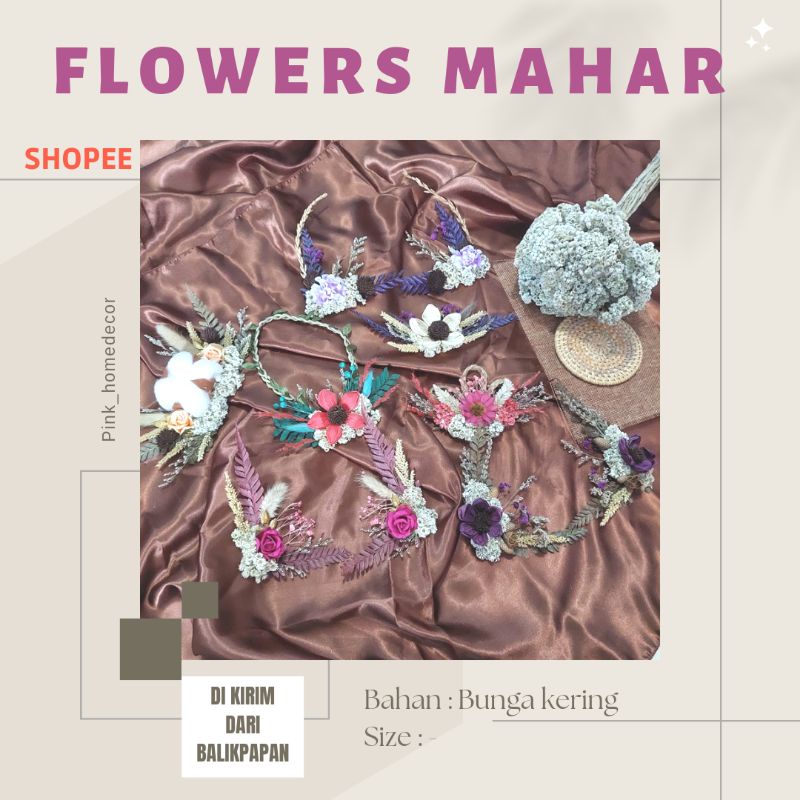 Jual Bunga Hiasan Mahar, Flowers Untuk Figura Rustic, Decorasi Bingkai ...