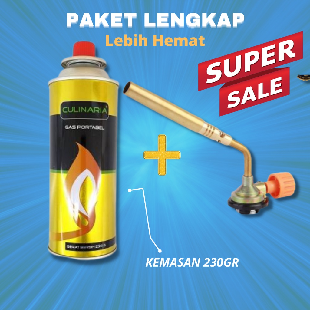 Jual Paket Lengkap Gas Portable Dan Kepala Gas Torch Kaleng, Blender ...