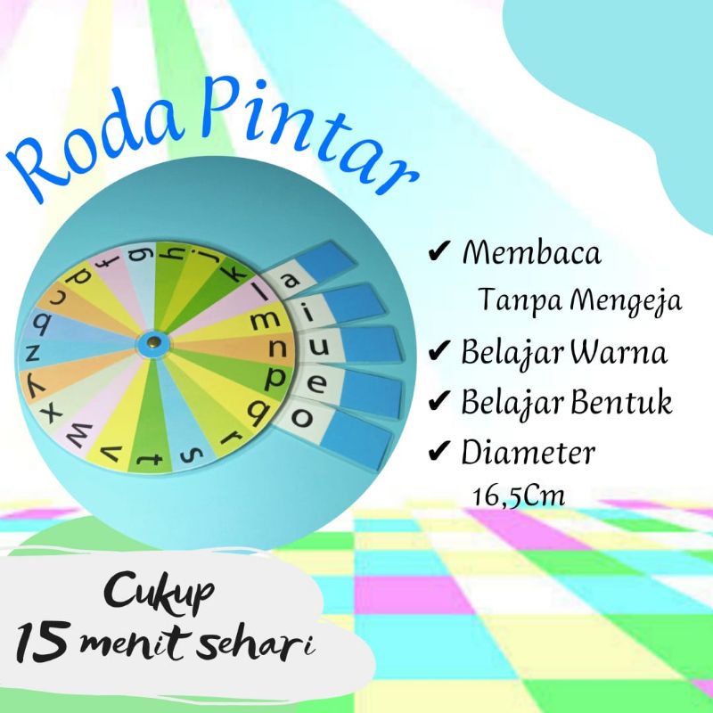 Jual Roda Pintar belajar membaca tanpa mengeja / mainan edukasi / alat ...