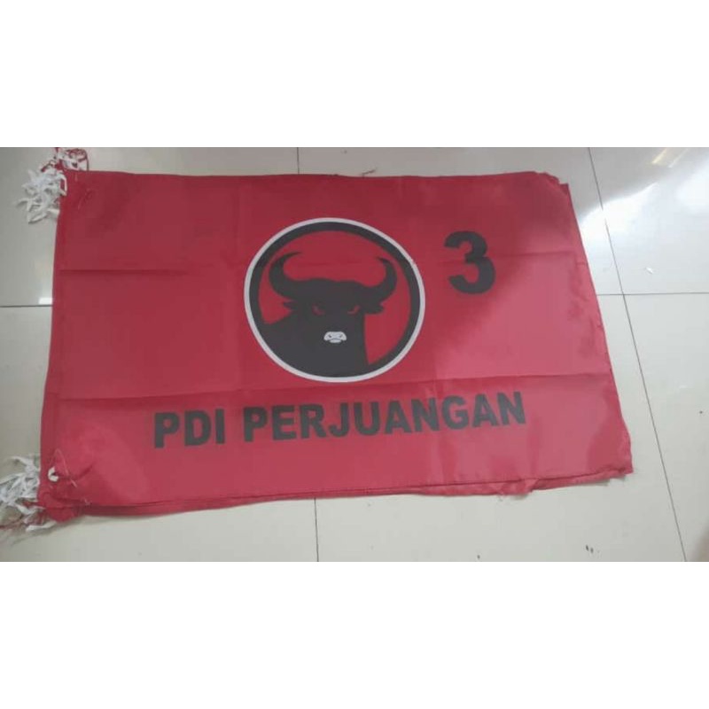 Jual BENDERA PARTAI PDIP/PDI PERJUANGAN UKURAN 90x60 cm PER 100 LEMBAR ...